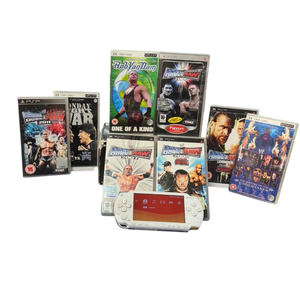 Used Boxed Sony PSP 1003 White Wrestling Bundle *SALE* - Own4Less